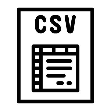 Csv File Format Document Line Icon Vector Illustration Vector Art At Vecteezy