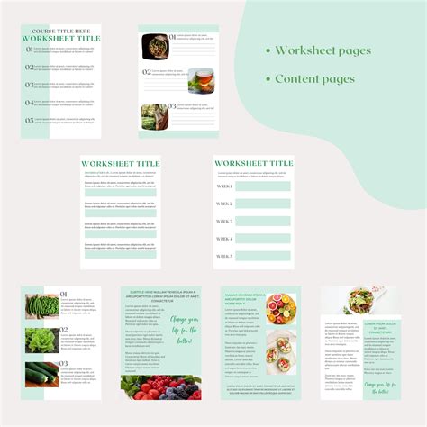 Workbook Template Health And Wellness Coaches Canva Template Instant