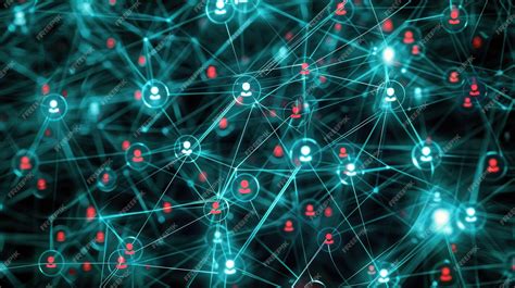 Digital Cybersecurity Network Nodes And Connections Under Surveillance Premium Ai Generated Image