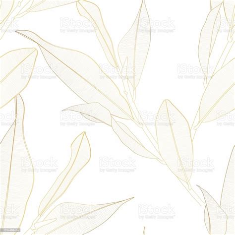 럭셔리 골드 배경 플로럴 플리프 패턴 라인 아트 일러스트가 있는 골든 스플릿 리프 목련 0명에 대한 스톡 벡터 아트 및 기타