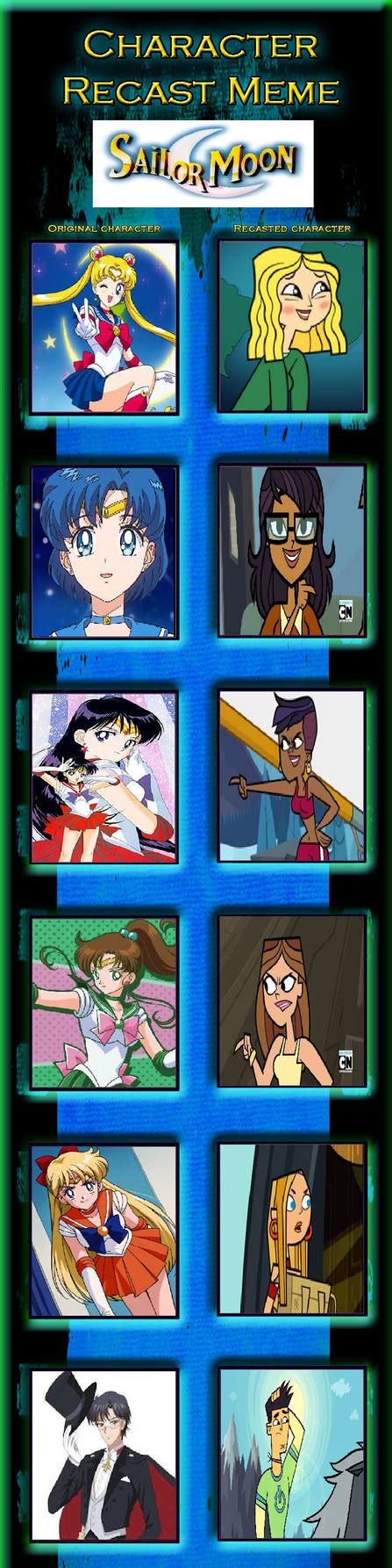 Total Drama Sailor Moon Recast By Netflixfan1994 On Deviantart