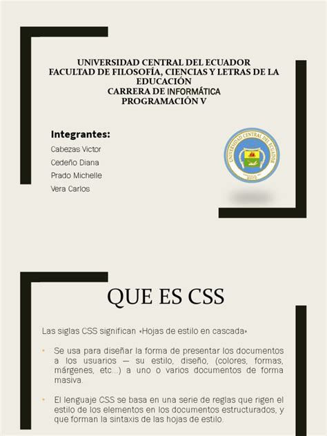 Css Interno Hojas De Estilo En Cascada Html