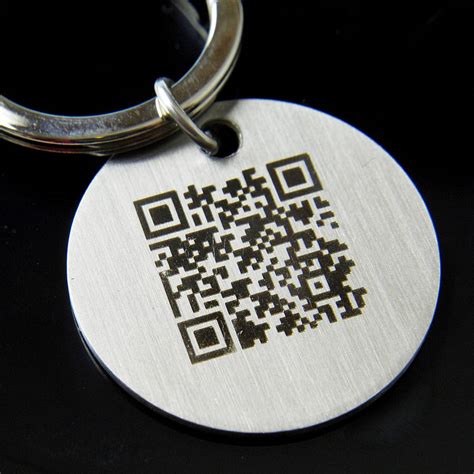personalised secret message qr code keyring by sally clay