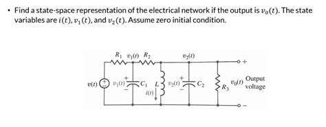 Solved How Can I Find A State Space Representation Of The