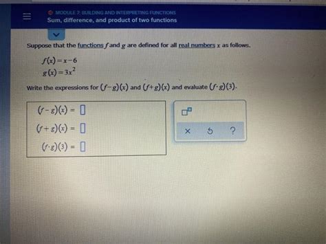 Solved O Module 7 Building And Interpreting Functions