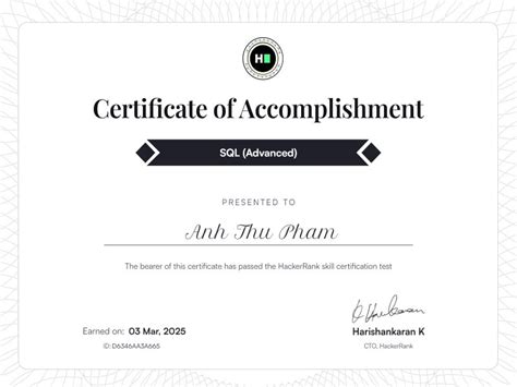 Sql Hackerrank Happylearning Anh Thu Pham