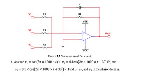 Solved V R Rf VEE V R Vout V R VCC Assumev Cos N Chegg Com