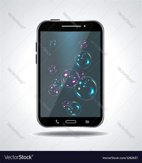 Touchscreen Smartphone Isolated On White Vector Image