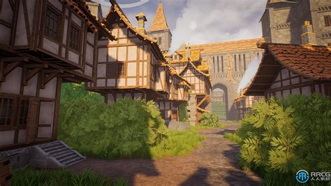 模块化中世纪城堡城镇环境场景unreal Engine游戏素材 人人素材网