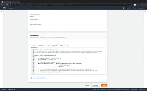 cómo crear y almacenar secretos con el gestor de secretos en aws