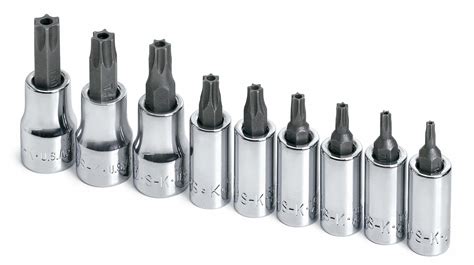 Sk Professional Tools Socket Bit Set Tip Size T10 T15 T20 T25 T27