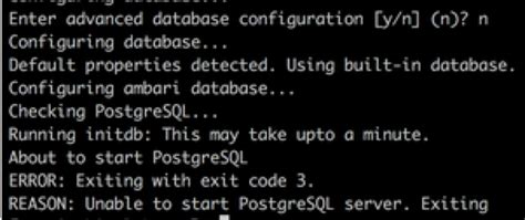 solved while setting up ambari server getting the error