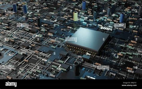Semiconductor Cpu Circuit Board Background Stock Photo Alamy