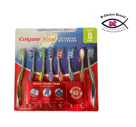 Colgate Total Advanced Whitening Toothbrush 8 Pack