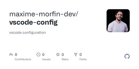 Github Maxime Morfin Dev Vscode Config Vscode Configuration