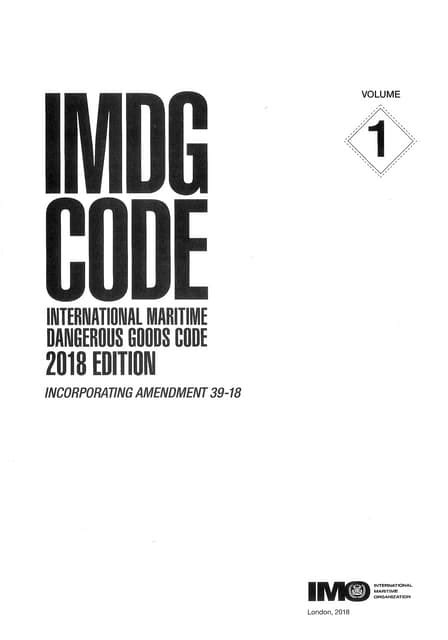 International Maritime Dangerous Goods Imdg Code Pdf