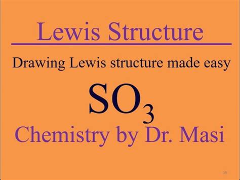 How To Draw Lewis Structure For SO Sulfur Trioxide YouTube