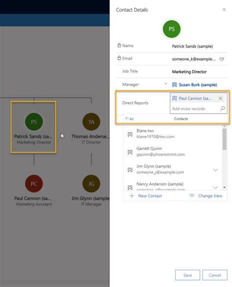 6 Add Contacts To Org Chart In Dynamics 365 Sales Ellipse Solutions