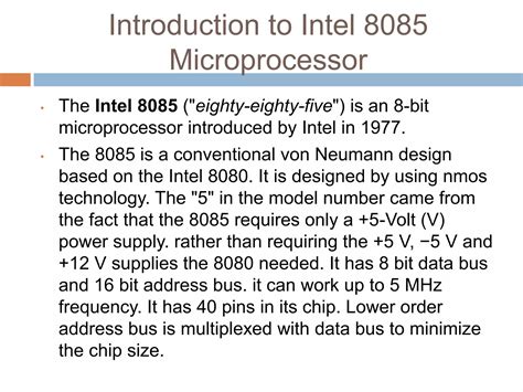 Introduction To 8085 Microprocessor Pptx