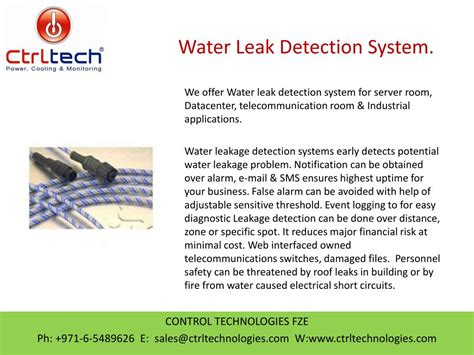 Ppt Water Leak Detection For Server Room And Datacenter Powerpoint