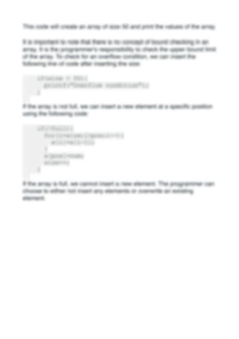 Solution Array Operations Traversal Insertion Explanation With C