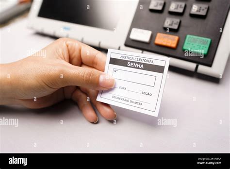 In This Photo Illustration A Person Shows Password Form For Voting
