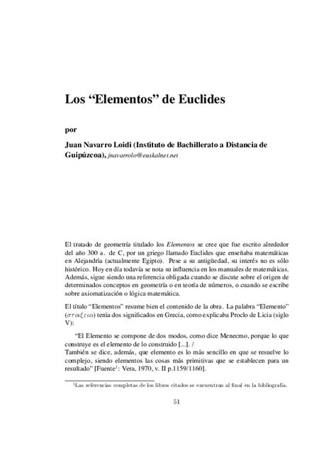Pdf Los Elementos De Euclides