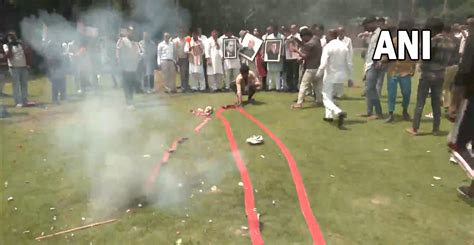Karnataka Election Results 2023 Celebratory Mood At Congress Offices