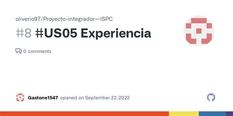 Us05 Experiencia · Issue 8 · Oliverio97proyecto Integrador Ispc