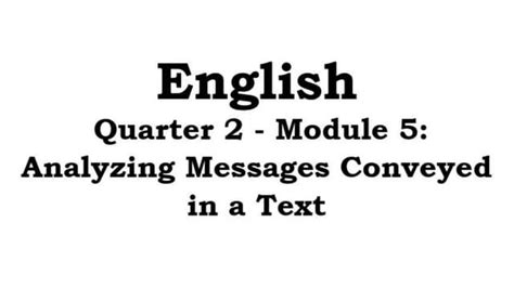 Analyzing Message Conveyed In A Textpptx