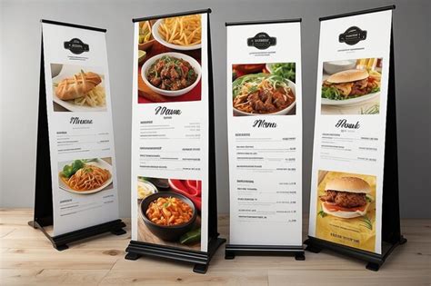 Restaurant Menu Display Premium Ai Generated Image