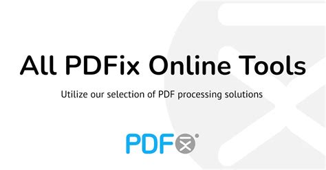 all pdfix tools