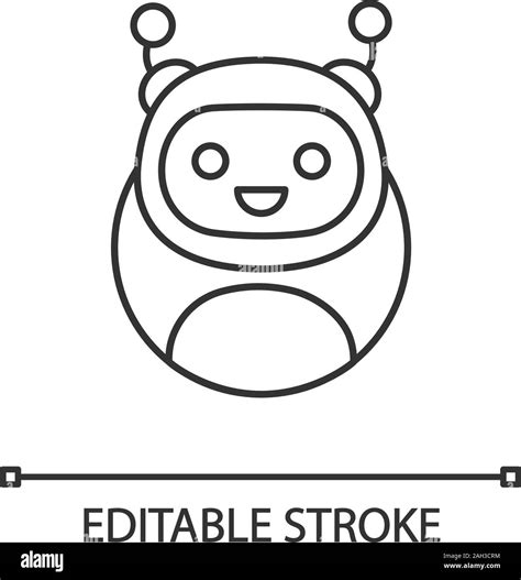 chatbot linear icon thin line illustration modern robot talkbot