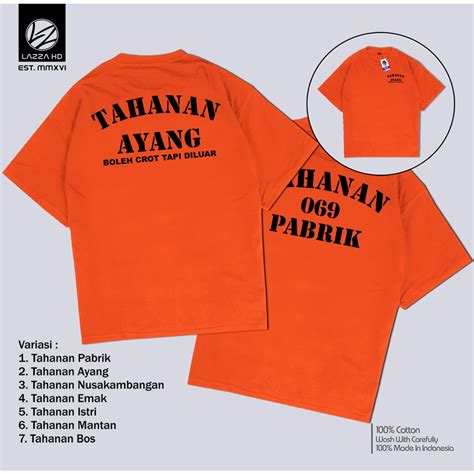 Jual Kaos Baju Distro Tahanan Ayang Crottt Pabrik Nusakambangan Emak