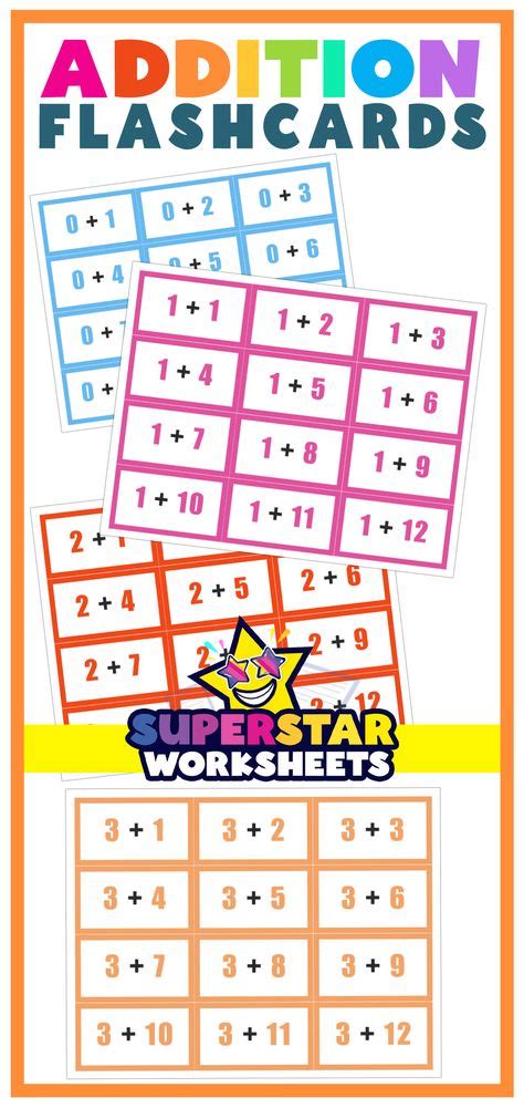 Addition Flashcards Printable Free