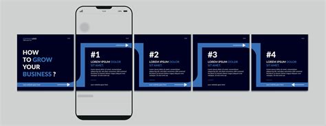 Set Of Carousel Post Editable Social Media Carousel Post Modern And Creative Business Carousel