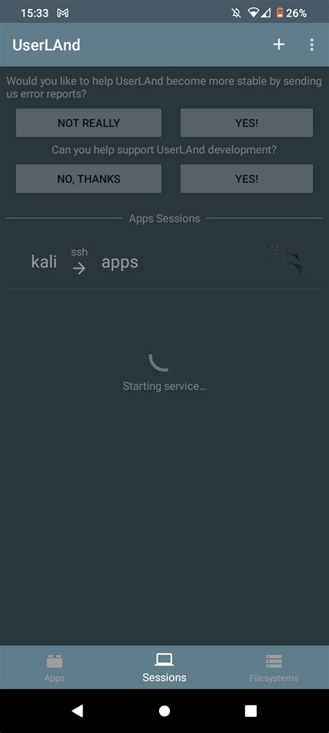 Bug Report Ubuntu And Kali Keeps Staying On Starting Service Arch Keeps Saying Illegal