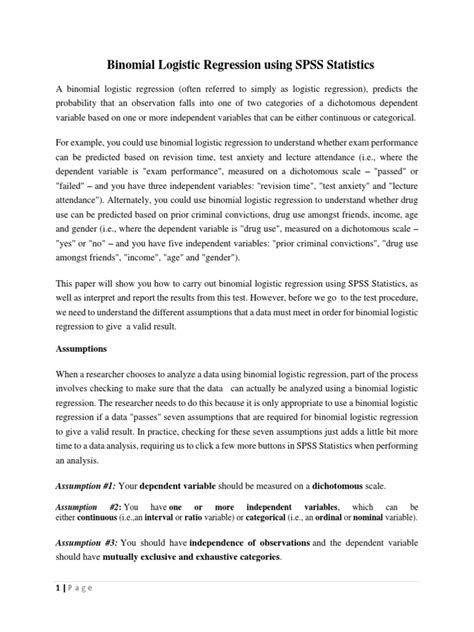9stepsbinomial logistic regression edwinabu pdf logistic regression