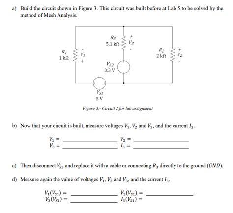 Solved A Build The Circuit Shown In Figure 3 This Circuit