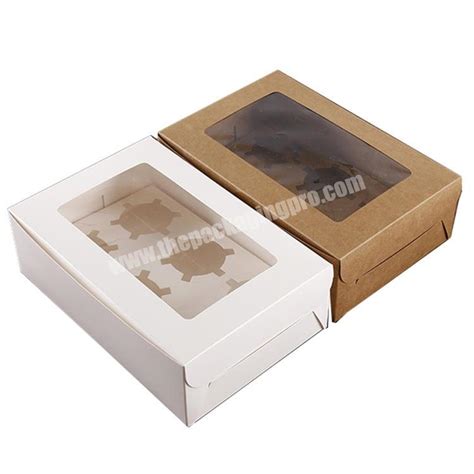 New Style 6 Hole Cupcake Box Bulk Cupcake Box With Inserts Cake Packing Box Bakery Cupcake
