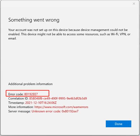 Full Guide How To Fix Microsoft Error Code 80192ee7