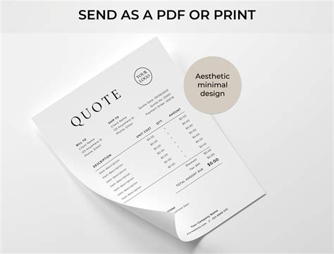 Price Quote Template In Google Docs Price Quote For Small Business Editable Quotation