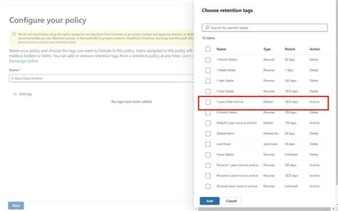 Create Retention Tags And Retention Policies In Exchange Online