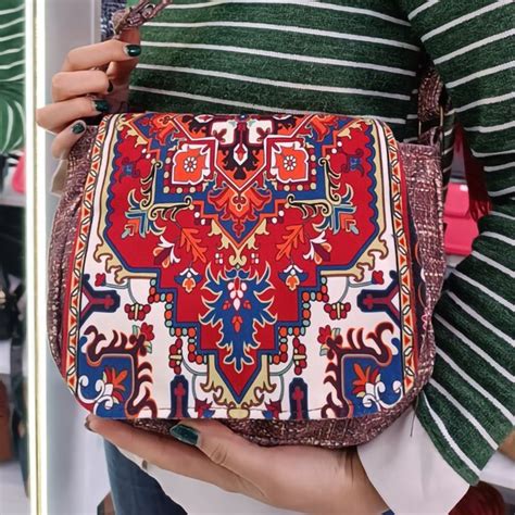 خرید و قیمت کیف سنتی زنانه و دخترانه چارقد طرح سنتی قهوه ای رنگ با بند