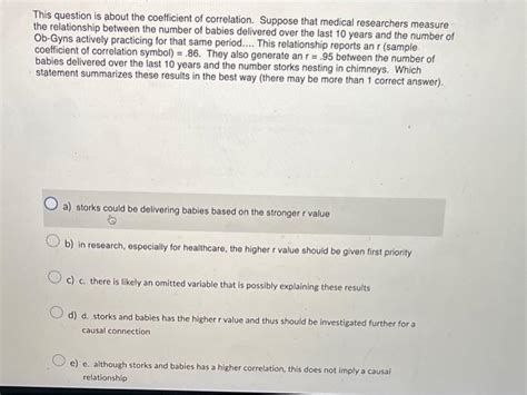 Solved This Question Is About The Coefficient Of Correla