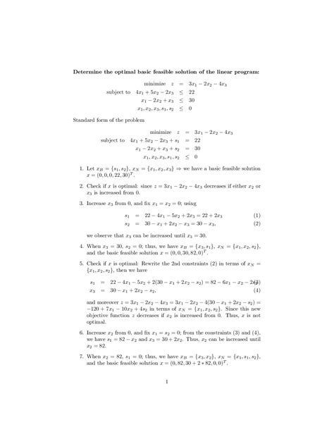 Determining The Optimal Solution Of A Linear Program A Step By Step Determining The Optimal Solution Of A Linear Program A Step By Step