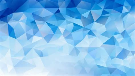 Mosaic Texture With An Array Of Blue Vector Triangles Background