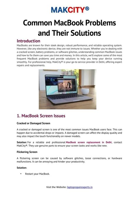 Ppt Common Macbook Problems And Their Solutions Powerpoint