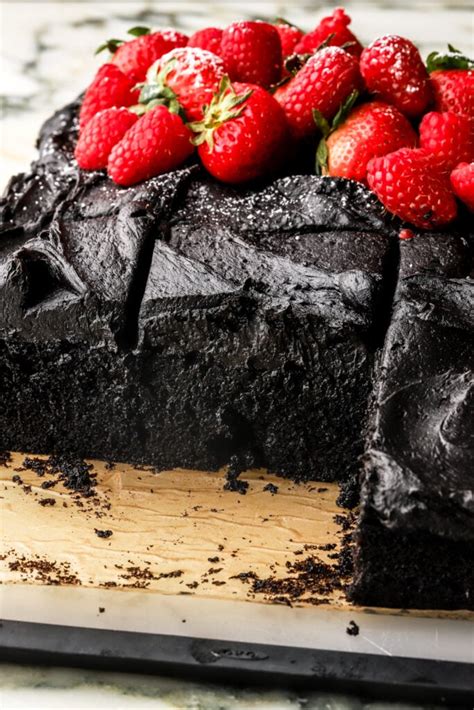 Black Cocoa Sheet Cake Baran Bakery