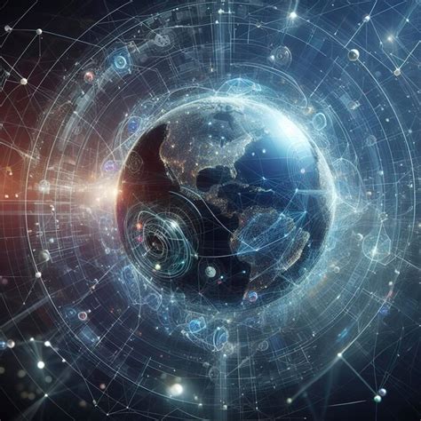 Premium Photo Abstract Network Technology Concept D Illustration